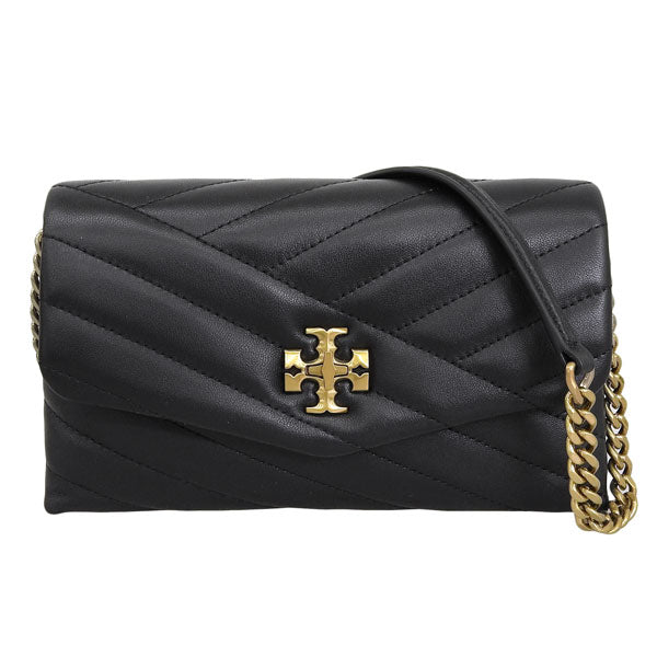 トリーバーチ バッグ レディース ショルダーバッグ レザー ブラック KIRA CHEVRON CHAIN WALLET 90343-001 ...